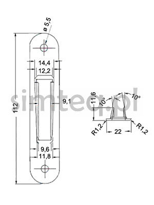 Zaczep do zamka magnetycznego satyna - Zamki do drzwi drewnianych. Simteq - Wszystko do okien i ...